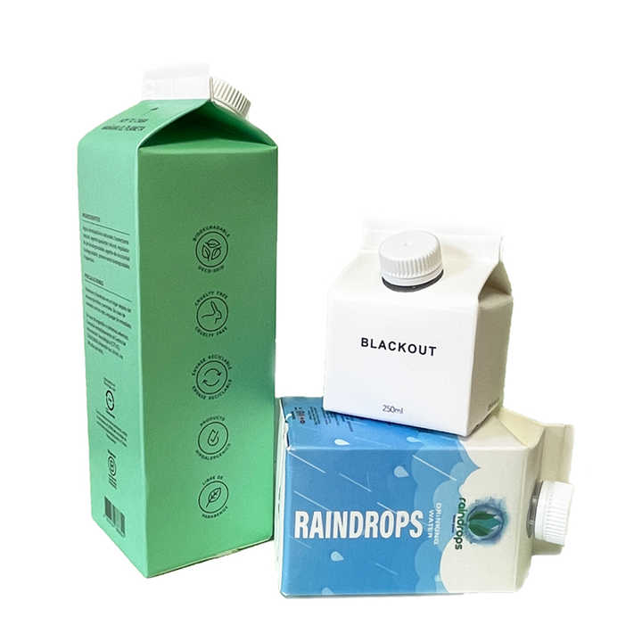8oz Gable Top Aseptic Paper Water Packaging Milk Carton Bottle