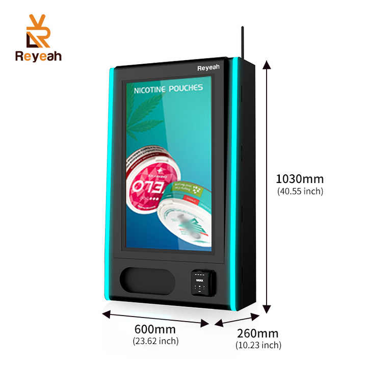 Custom Small Wall Mounted Vending Machine With Digital Touch Screen and ...