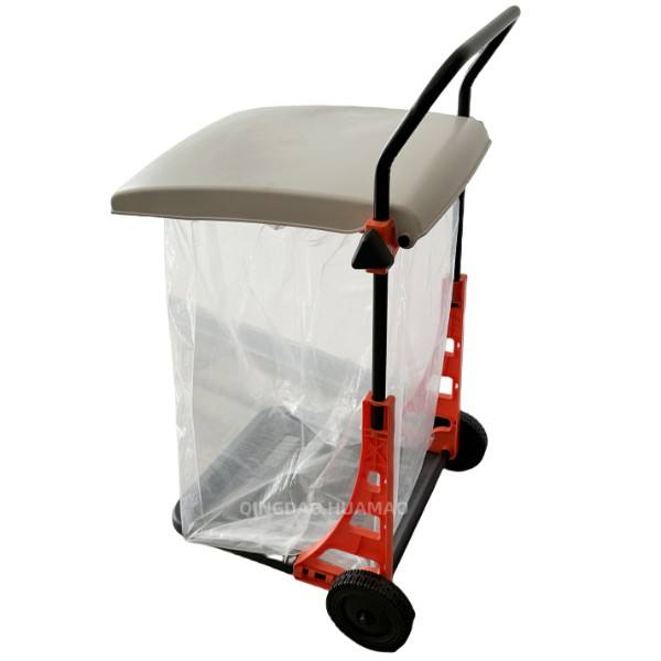 Dual-wheeled Garden Waste Collecting Cart - 80L Capacity