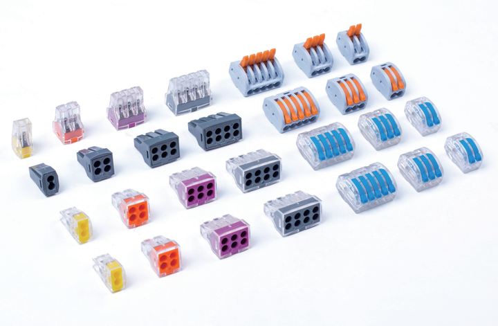 24A Push Wire Connector (Opaque Version) with 8 Connection Points for ...