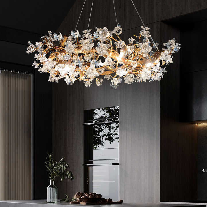 HFBH Modern Light Luxury Living Room Chandelier Bedroom Lamp Villa ...