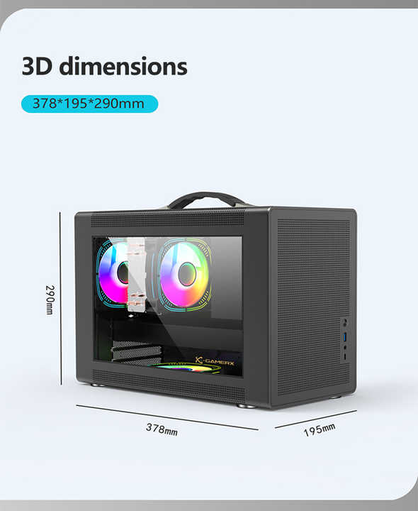 Gamer-X Newly High Quality Gaming Rgb Atx Computer Case Frame Chassis ...