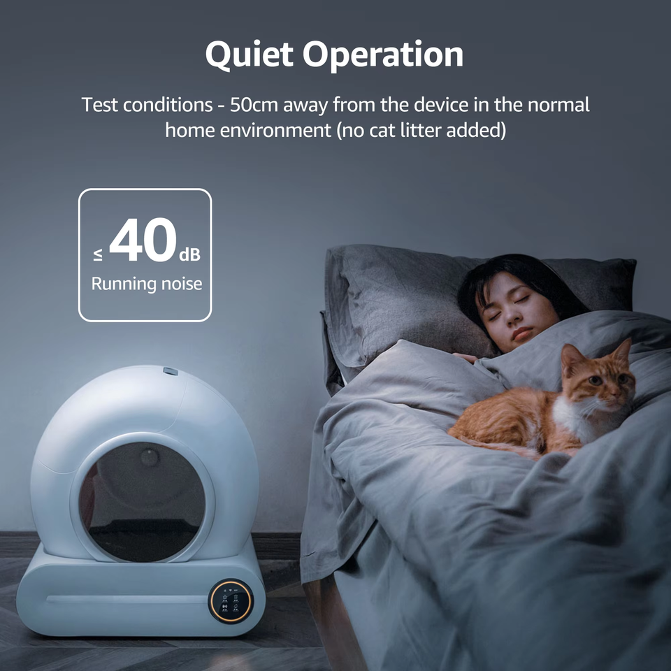 Ultra-large Open Compartment Smart Cat Litter Box App Control Easy ...