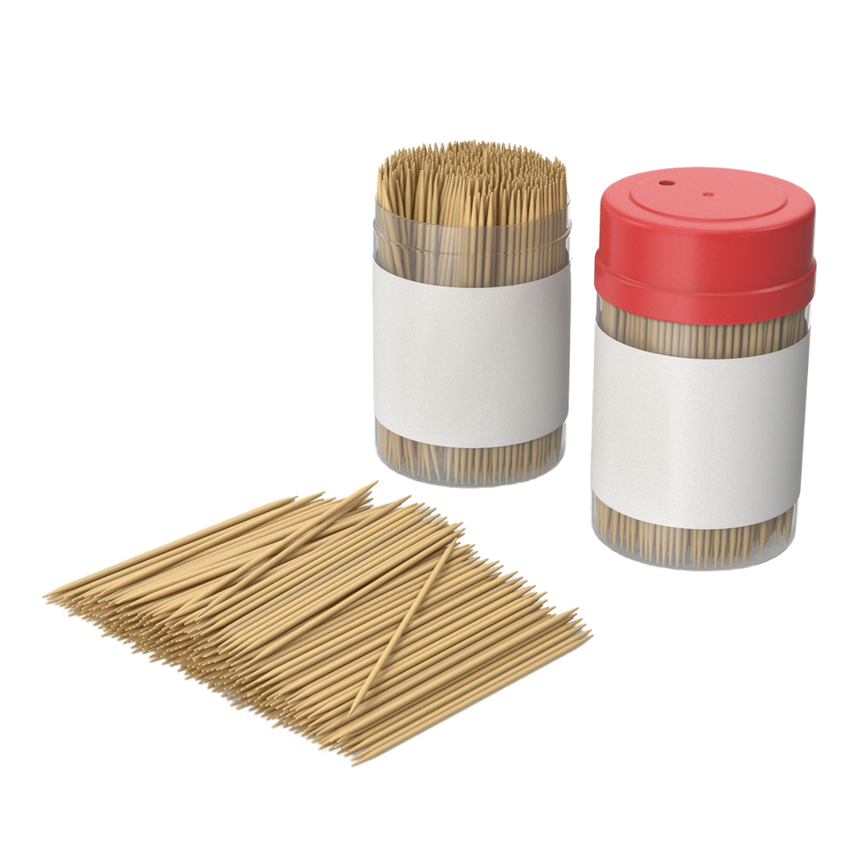 Disposable Eco-Friendly Bamboo Toothpicks 2.0/1.8mm Double-Pointed ...