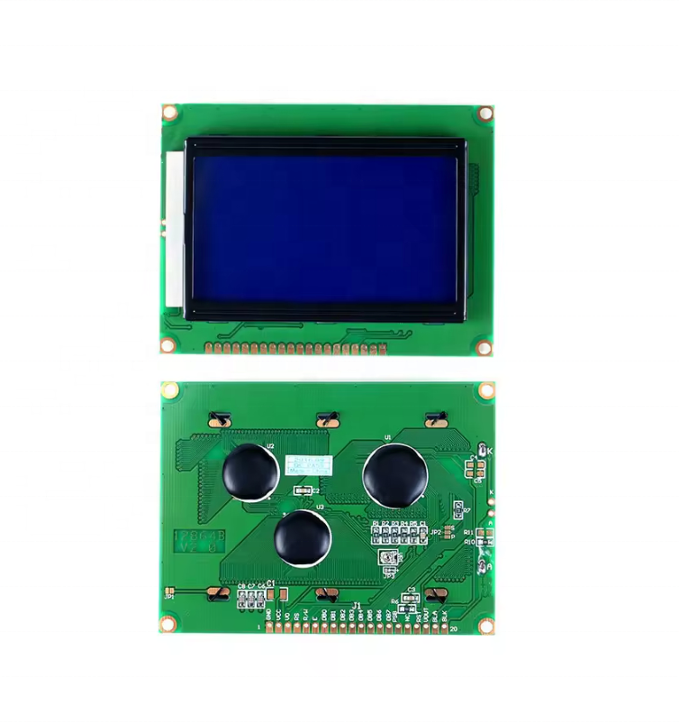 12864 LCD Display - Factory Character Module with Blue Screen