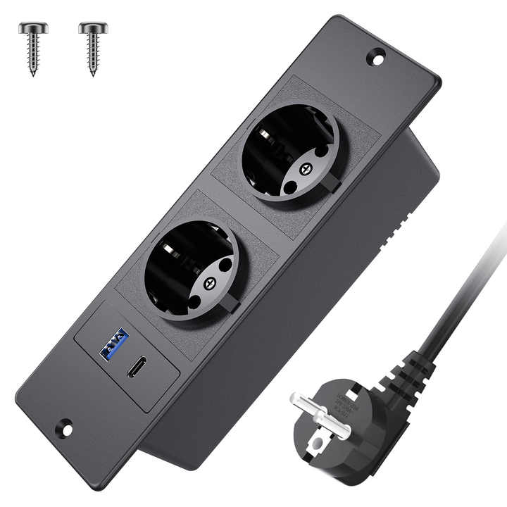 Germany Power Outlet Flush Recessed Mounted Desktop Power Strip Socket ...