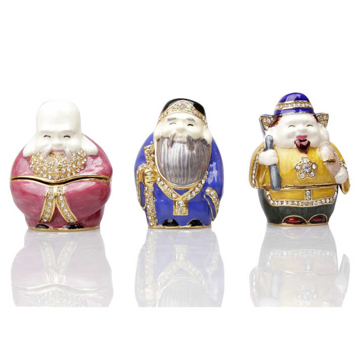 Feng Shui de tres estrellas las deidades Fuk Luk Sau estatua chino ...