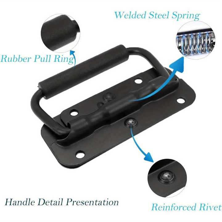 4.8 Inch Black Spring Handle Heavy Duty Handle for Tool Box Chest Bag ...