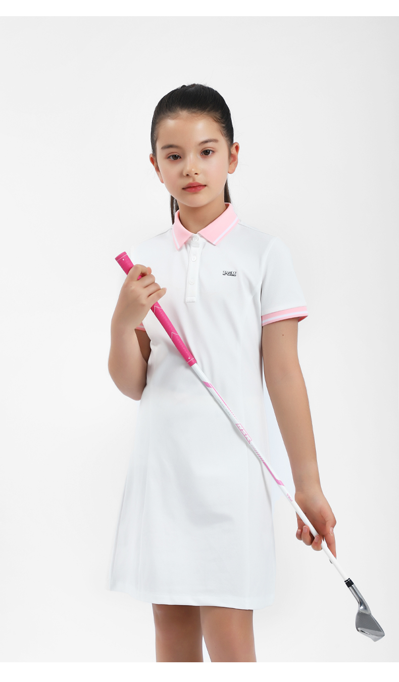 PGM QZ092 breathable short sleeve custom polo golf dress girls golf ...