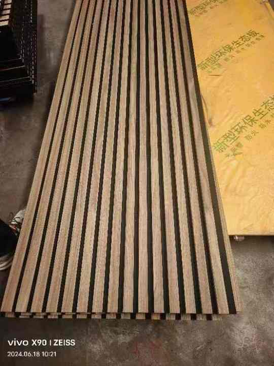 FAMOUS WPC Grille MDF Wall Panel Absorption Living Room Acoustic Wall ...
