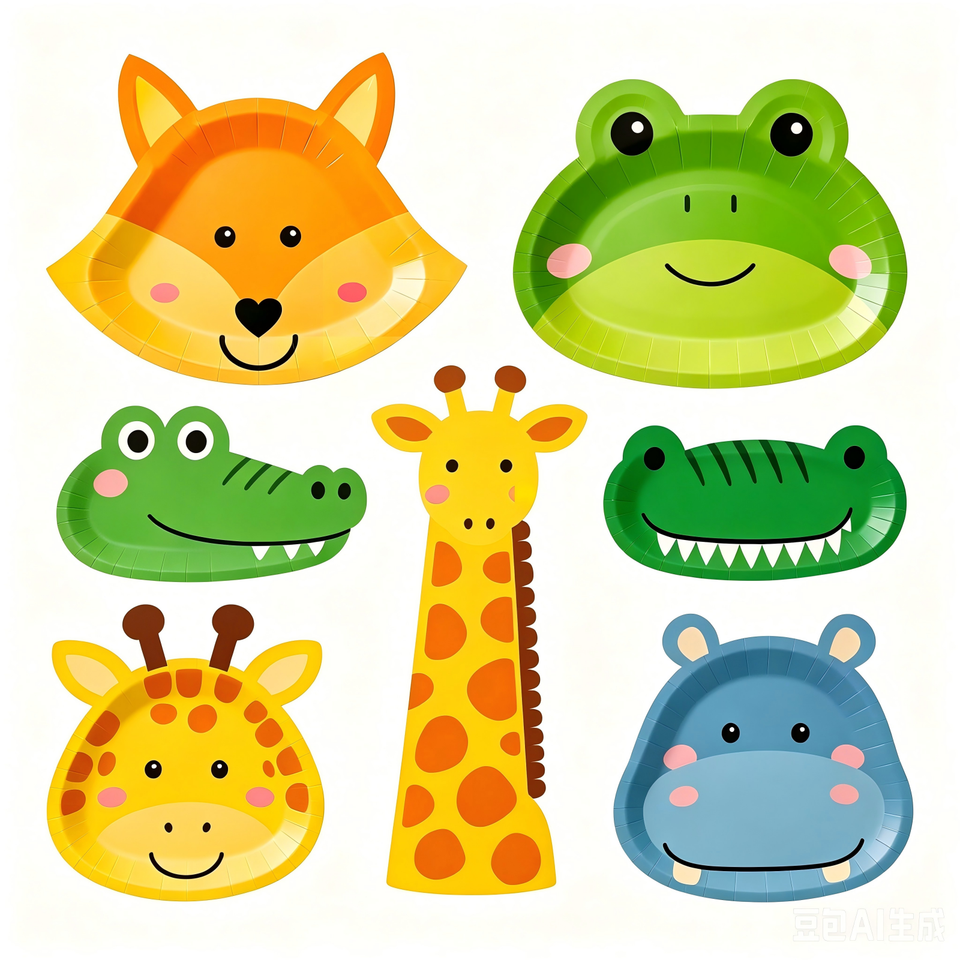 Disposable One-off Paper Plates Animal & Shell Shape Hot Stamping ...