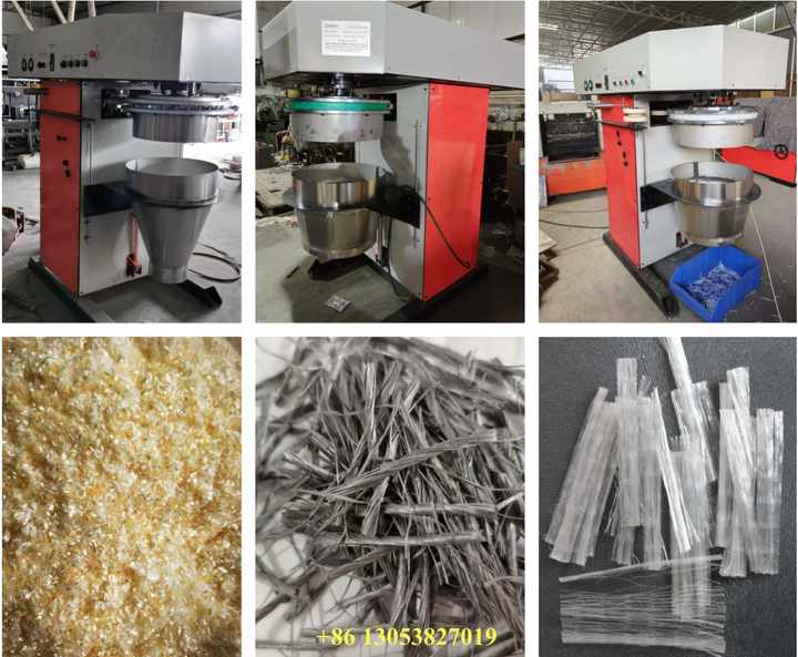 PP Concrete Bunched Fiber Micro Fibre Cutting Machine/ Chopped Fiber ...