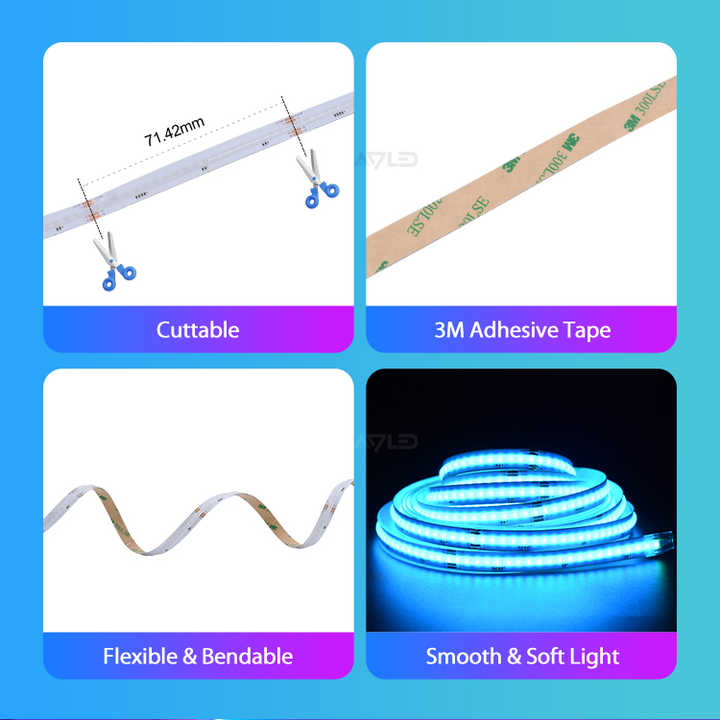 RGBIC Smart LED Strip Light 12/24V 630LEDs/M 12mm Wide IP20 5M/roll ...