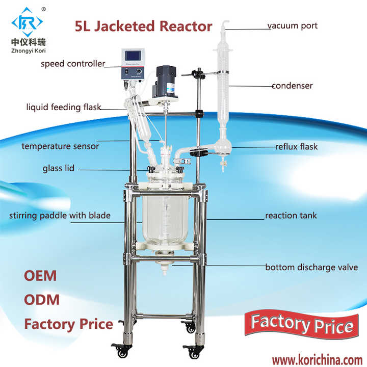 SF-2L Lab Benchtop Mini Chemical Jacketed Stirred Reactor