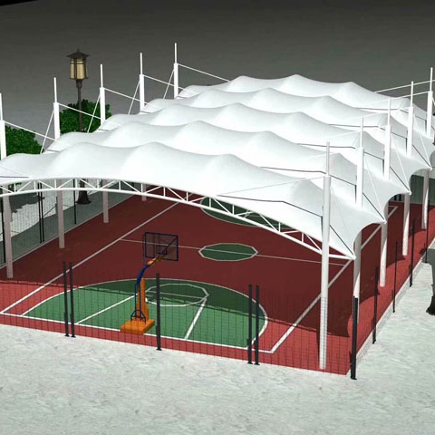 Basketball Court Shade Canopy - Durable & Versatile Design