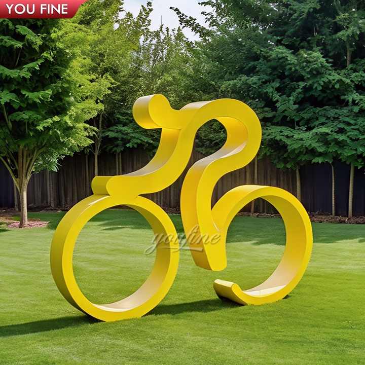 Metal Bicycle Sculpture - Durable & Artistic Outdoor Decor