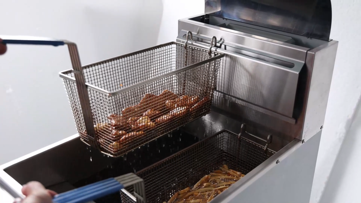Factory Direct Stainless Steel Chicken Chips Frier Deep Fryer a Gas ...