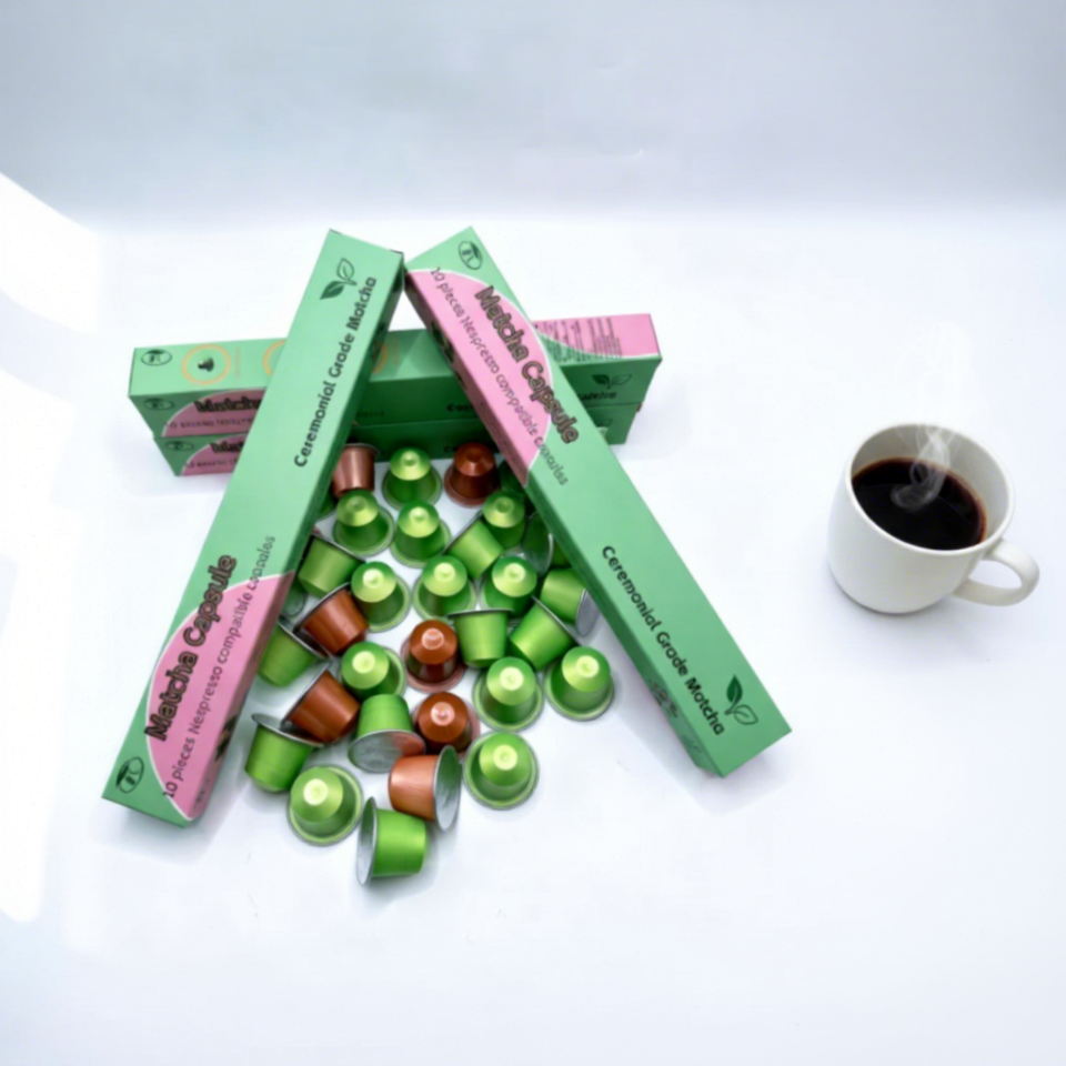 Green Matcha Capsule Pods Kosher Customization Premium Matcha Capsules ...