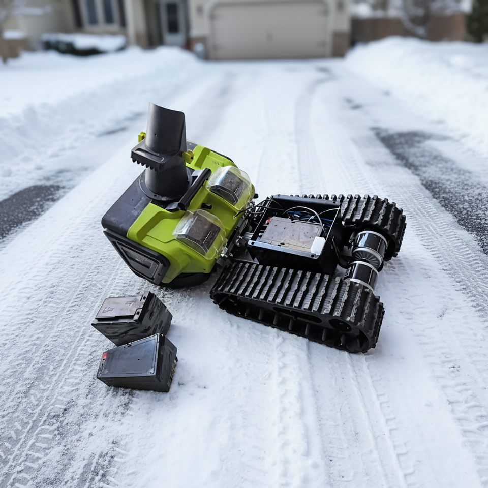 Tracked Vehicle Remote Controlled Snow Tracks Snowblower Tracked ...