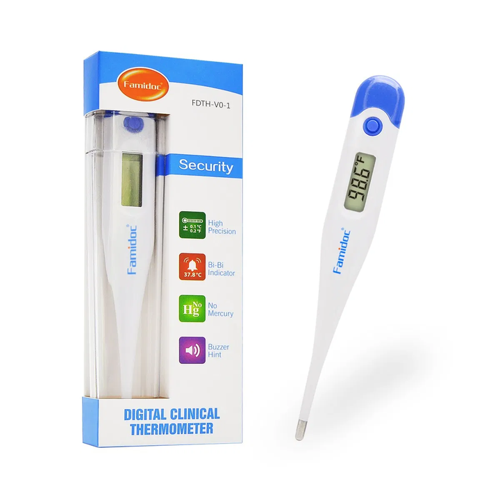 Famidoc Digital Clinical Thermometer | Underarm/Oral/Rectal, High ...