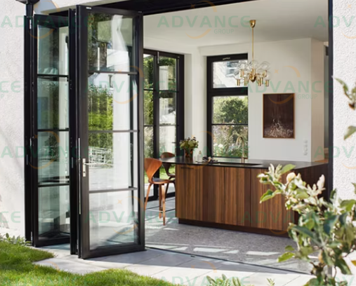 Aluminum Alloy Folding Double Glazed Tempered Glass Door Sales Villa ...