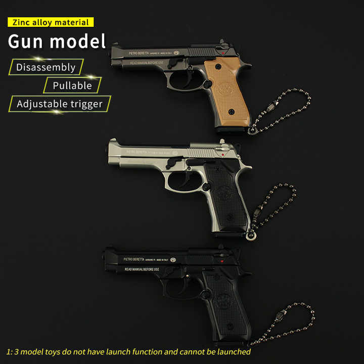 1:3 Assemble Beretta Mini Metal Gun Keychain With Bullets| Alibaba.com