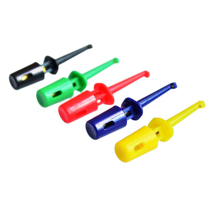 Mini Single Test Hook Probe Small Size Round Crocodile Clip IC Grabber ...