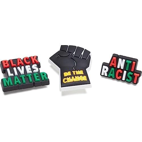 Crocs Jibbitz 3-Pack Self-adhesive Reusable Shoe Charms Black Lives ...