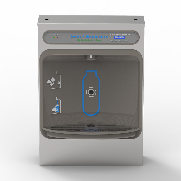 Recessed Wall Mounted Water Cooler - Touchless & Filtrated