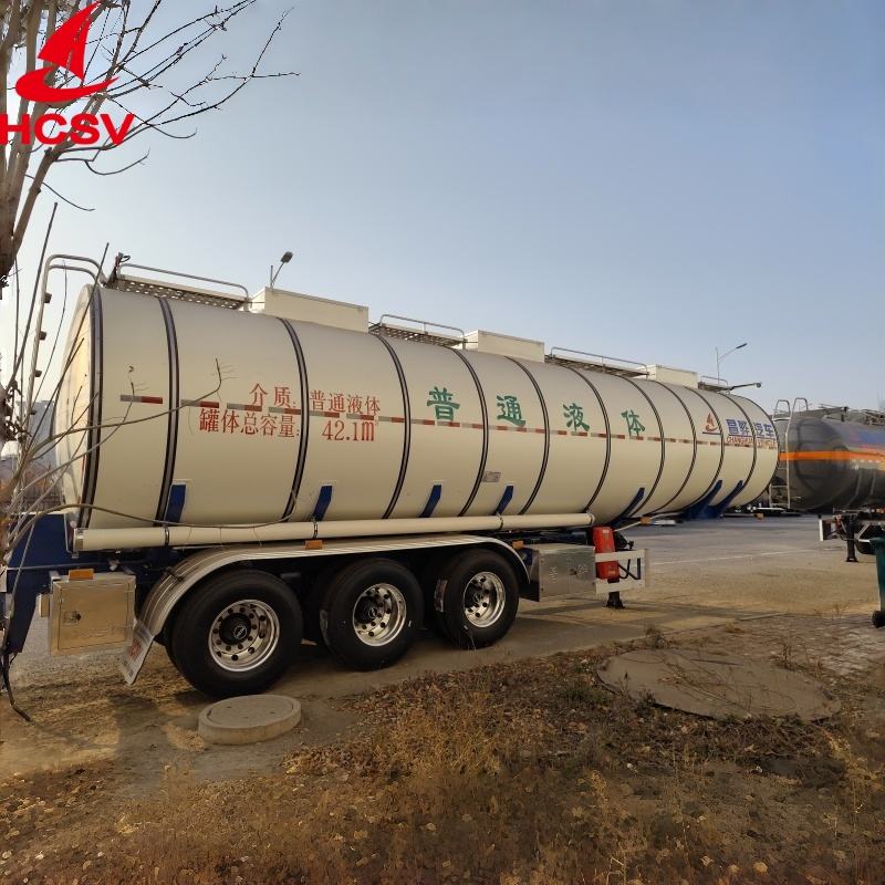 Double Layer Insulated Stainless Steel Tank Semi Trailer for General ...