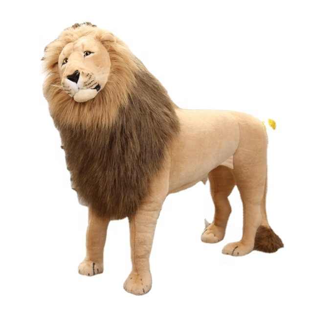 Realistic Plush Standing Lion - Life Size Stuffed Toy