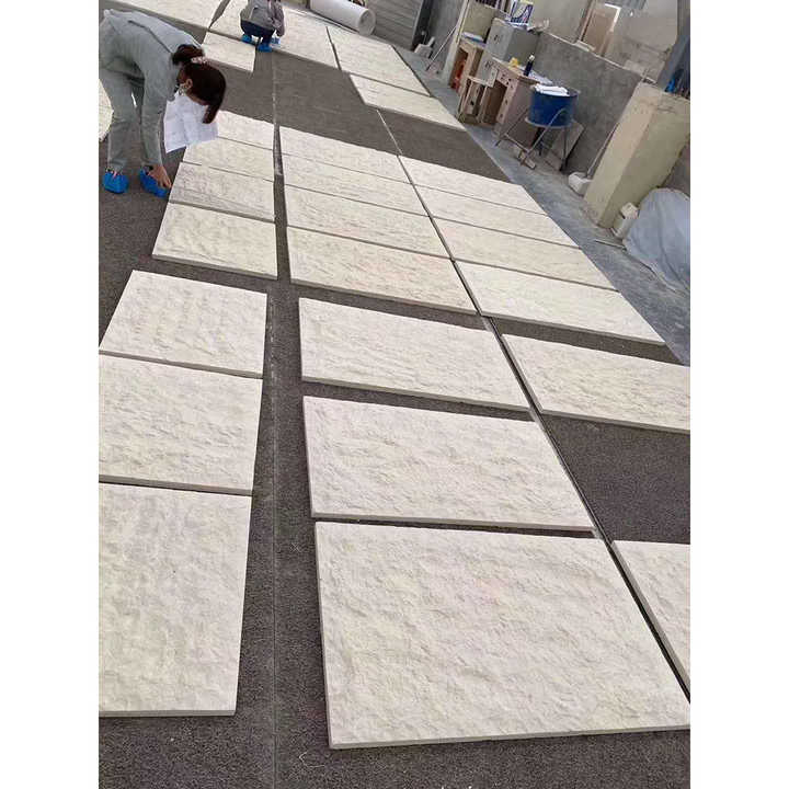 Split Face Limestone White/beige Stacked Wall Stone Cladding