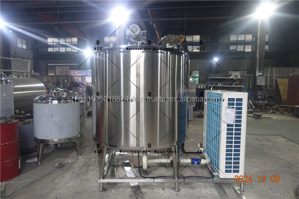 Automatic Stainless Steel Dairy Cooling Tank with Agitated Tank and Pump for Milk Pasteurization ...