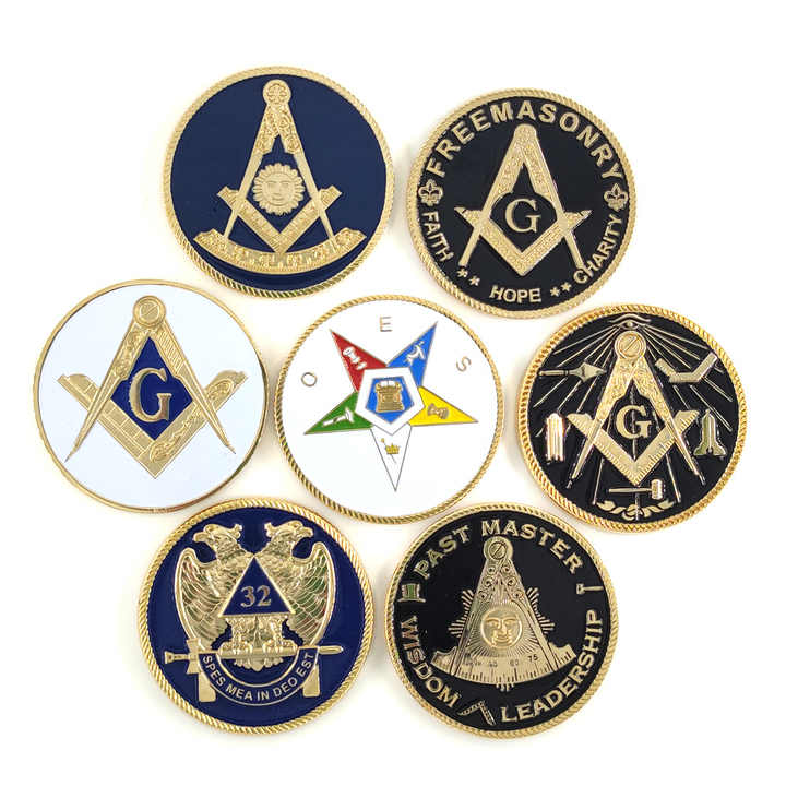 Freemasonry Regalia Emblem Stick on Masonic Car Decal 2"
