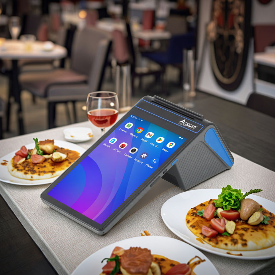 POS-T8 8-Inch Handheld Android 13 POS Terminal 3GB/16GB Thermal Label ...