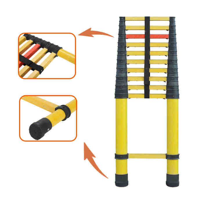 Electricians Platform 5 STEP FRP Insulated Telescopic Ladders ...