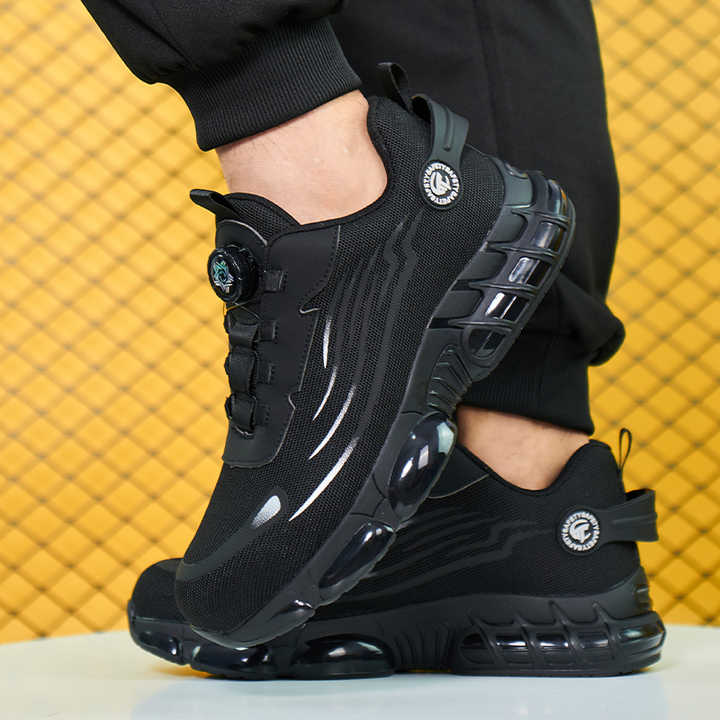 Wholesale Safety Shoes Factory Dial Buckle Safety Shoes for Men, Black ...