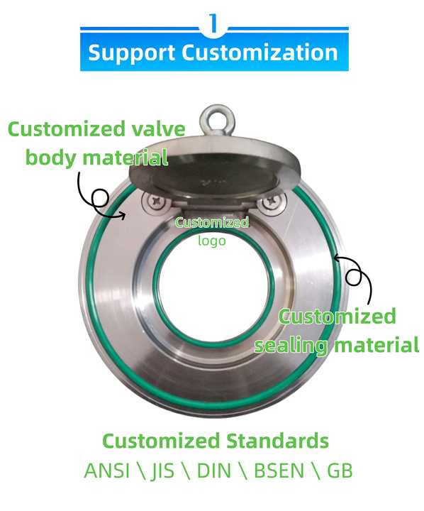 Epdm Nbr Vi Tion Soft Seal Wafer Non-return Singe Door Flap Check Valve ...