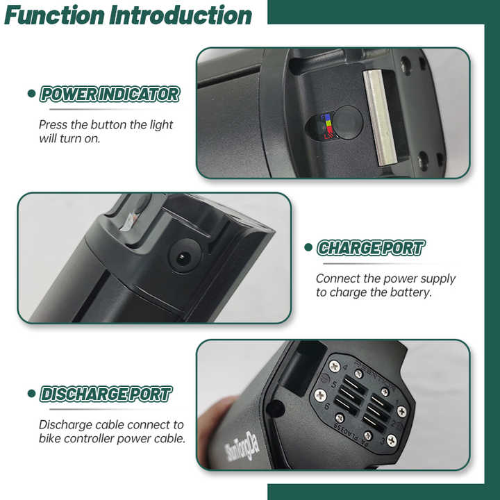 Reention Gerton IG-T Ebike Battery - 36v 13ah-17.5ah