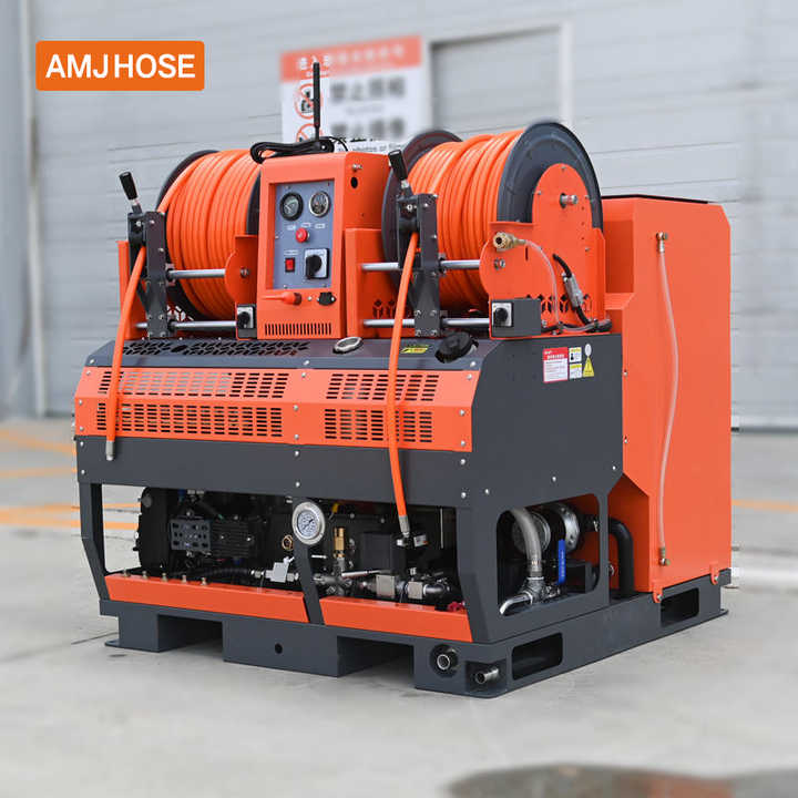 AMJ WSS3030 300Bar30lpm Sewer Jet Machine RS4 Drain Cleaning Machine GX800 Jetter Machine for ...