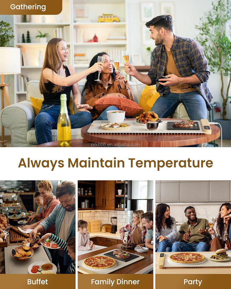 US Patent 2025 NEW Graphene Food Warming Mat for Parties