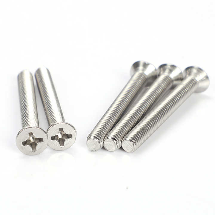 DIN 965 Stainless Steel 304 316 Flat Head Cross Recessed Bolts GB819 Countersunk Head Machine ...