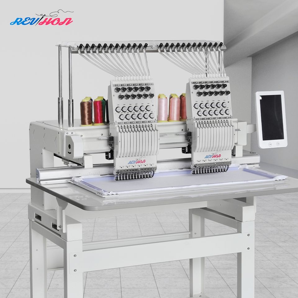 Revhon Two Head Embroidery Machine for Apparel Decoration and Home ...