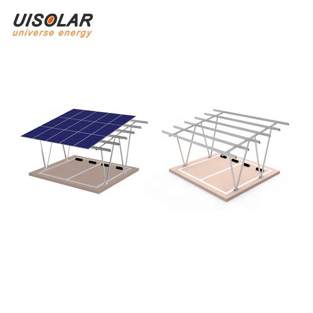 UISOLAR Waterproof BIPV Solar Carport System Ground Mount Steel ...