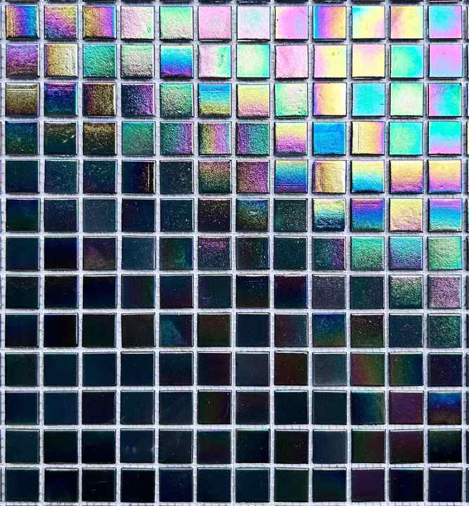 Hot Sale Blue Pearlescent Swimming Glass Pool Mosaic Tiles Blue Color ...