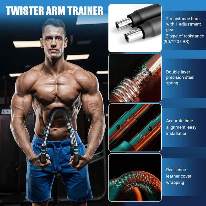 Power Twister Arm Trainer - Adjustable Chest Workout Equipment