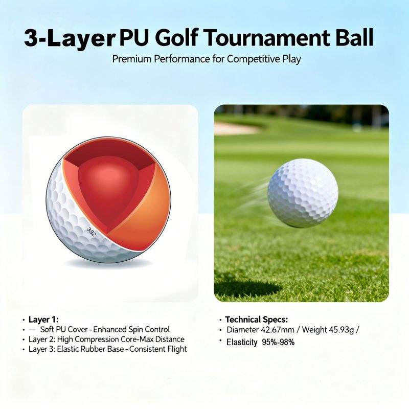 Factory Wholesale Urethane Golf Ball Custom logo Tournament Ball 3 ...