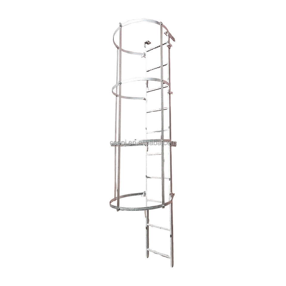 Tower Crane Ladder with Platform Galvanized Pipe Square Tube Ladder ...