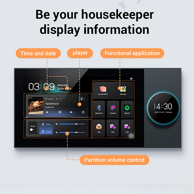 2024 Tuya Smart Switch - 8 Inch Control Panel for Smart Homes
