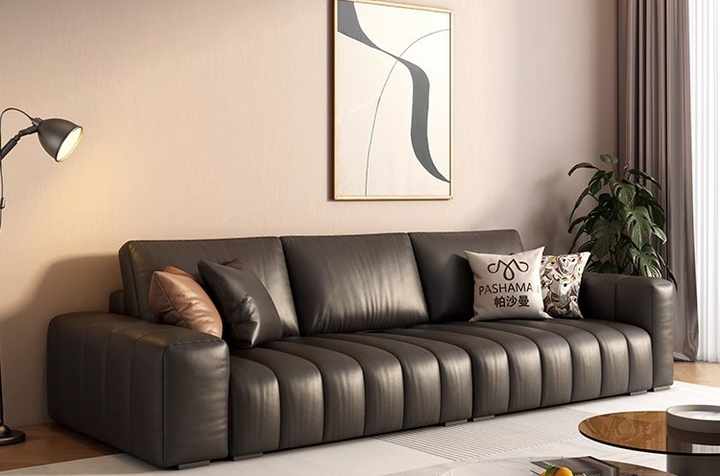 Wholesale Real Leather Couch Modern Genuine Cowhide Leather Sofa ...